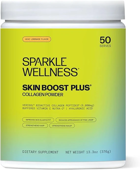 Hydrolyzed Collagen Powder - Sparkle Skin Boost Plus (Acai Lemonade ...